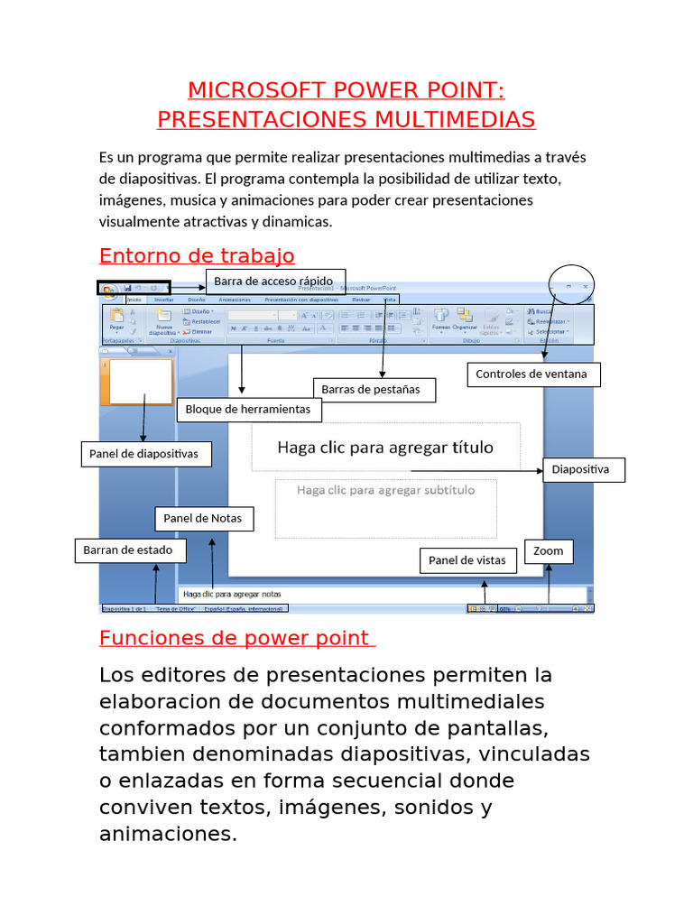 Guía de Microsoft PowerPoint: Presentaciones Multimedia | PDF