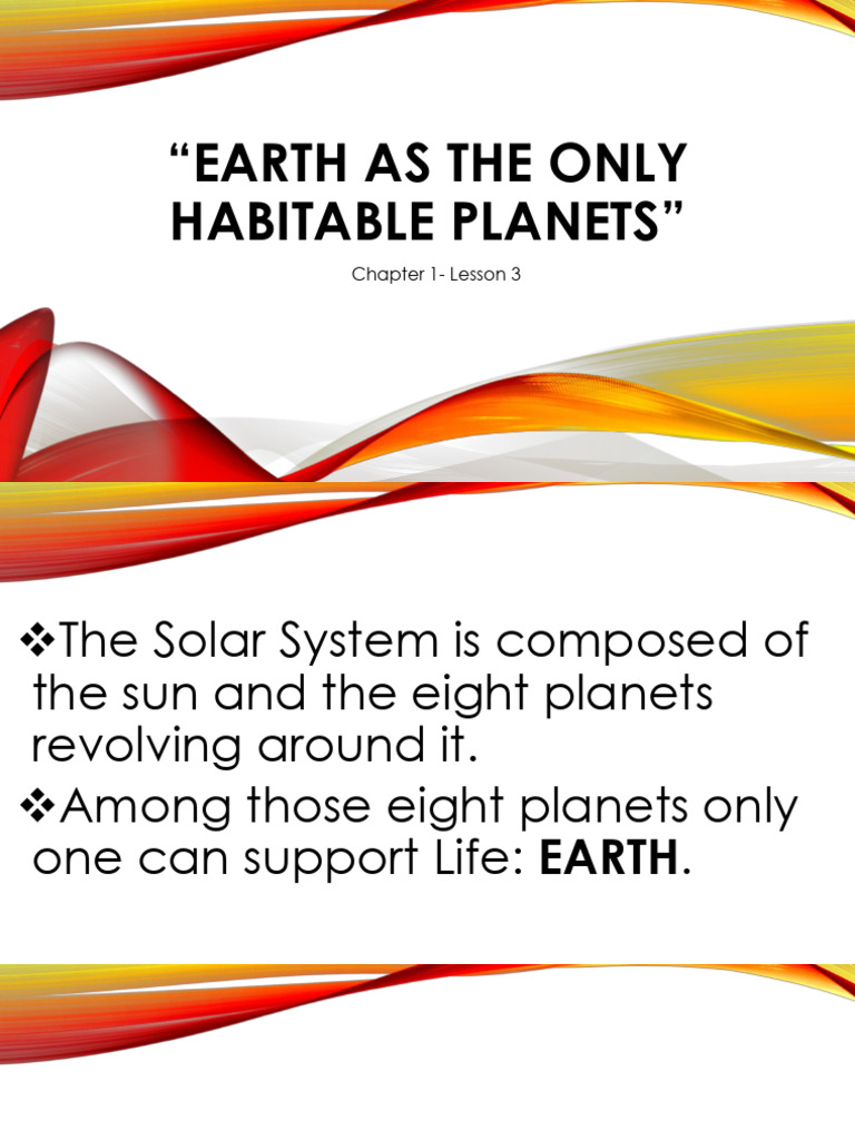 Earth: The Unique Habitable Planet | PDF | Atmosphere | Planetary ...