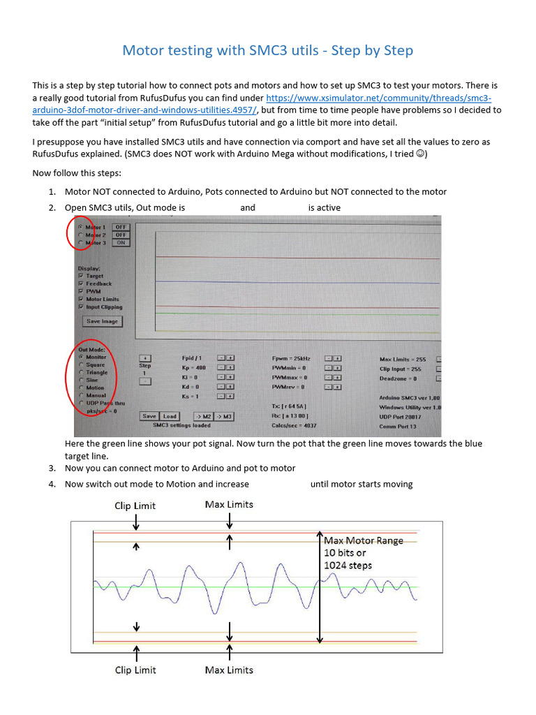 SMC3 Utils Motor Testing Guide | PDF