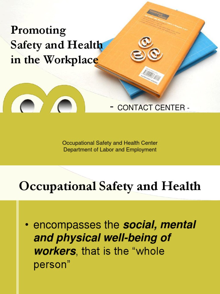 Promoting Workplace Safety and Health | PDF | Occupational Safety And ...