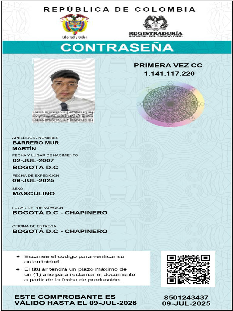 Contrasena Documento de Identidad | PDF