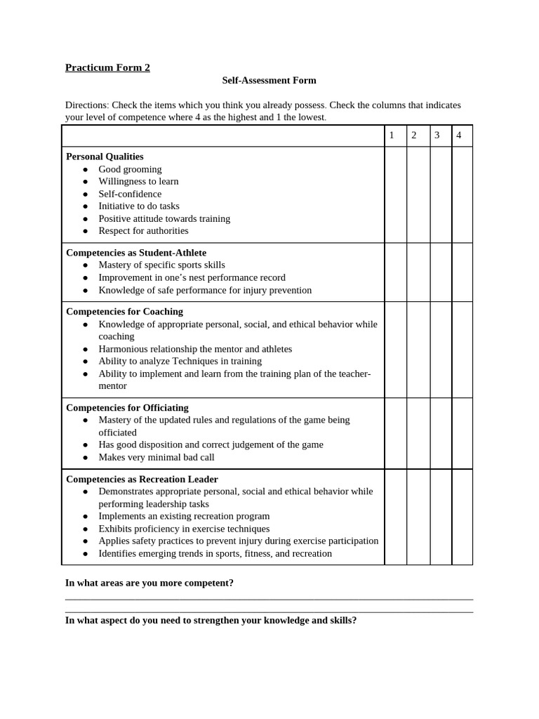 Practicum Form | PDF