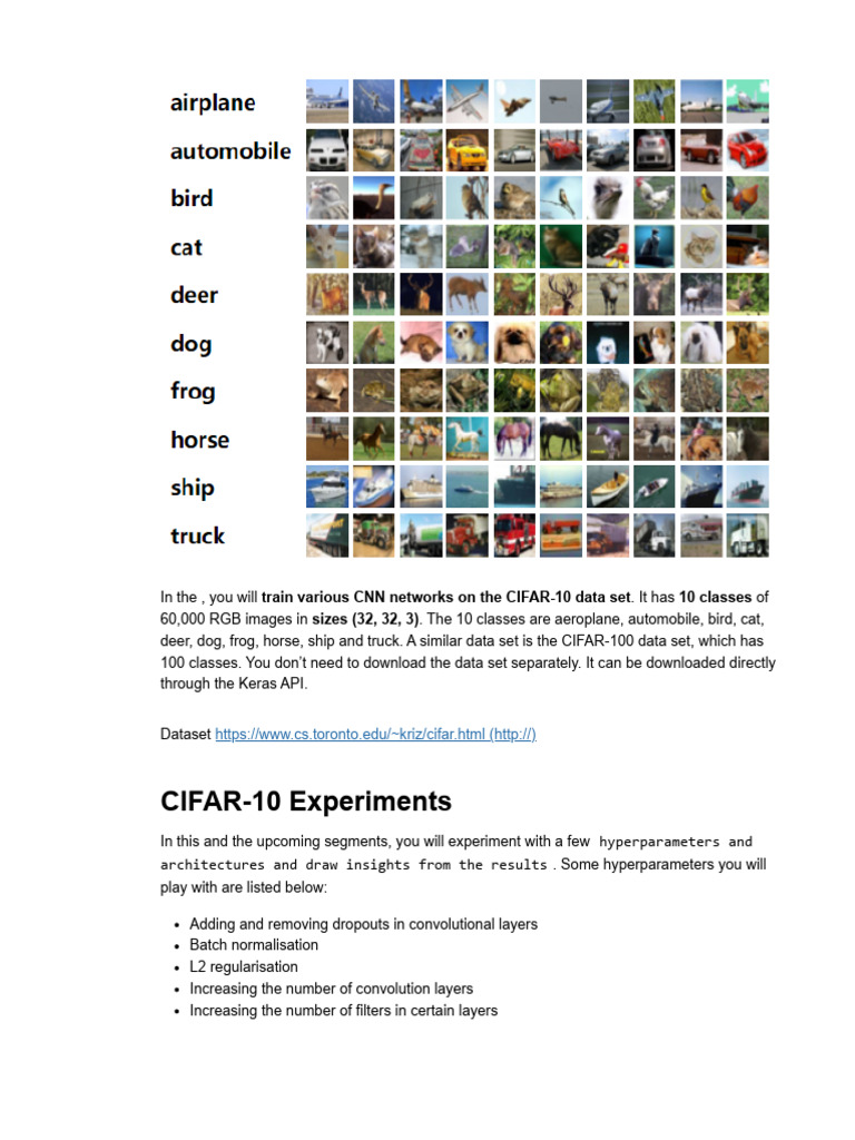 CIFAR 10 Classification With Various CNN Networks 1689444098 | PDF | Applied Mathematics ...