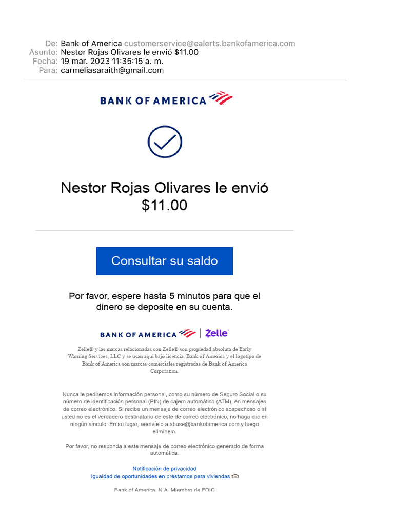 Nestor Rojas Olivares Le Envió $11.00 | PDF