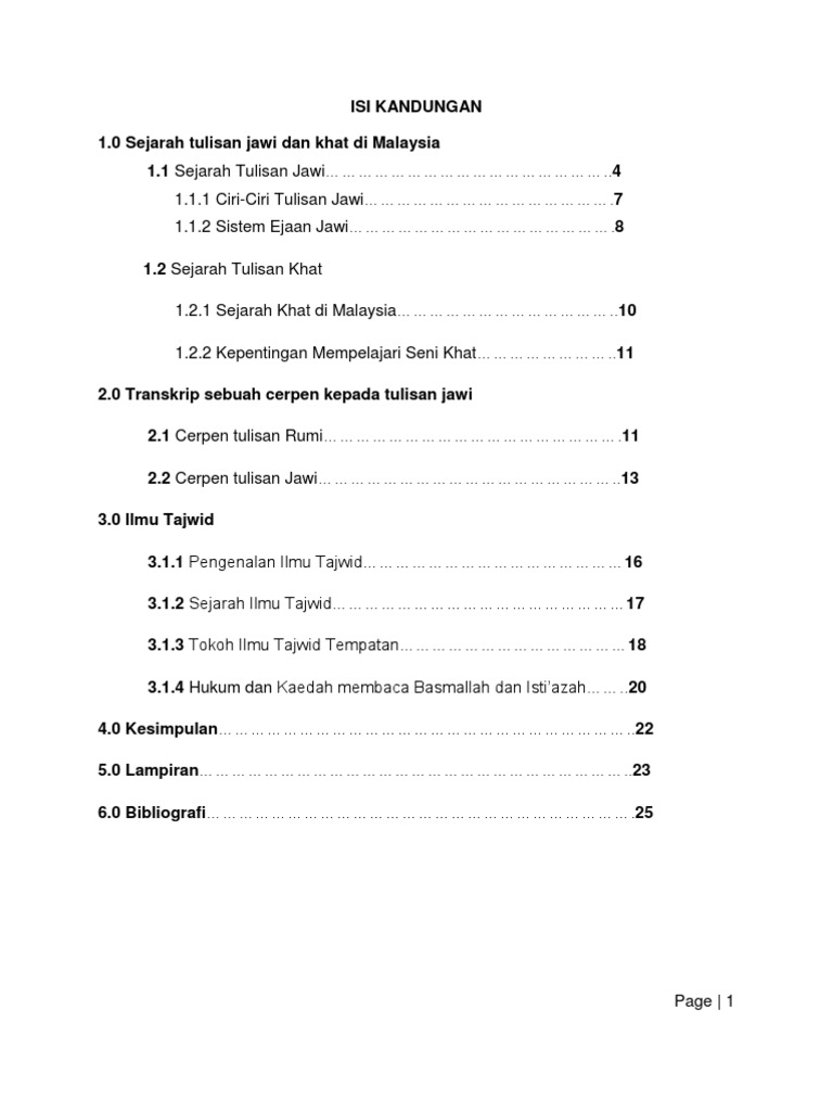 Sejarah An Tulisan Jawi | PDF