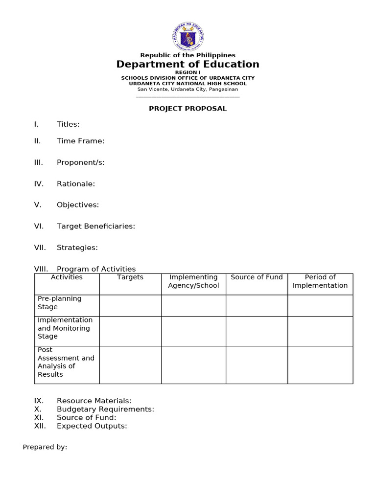Project Proposal Template | PDF
