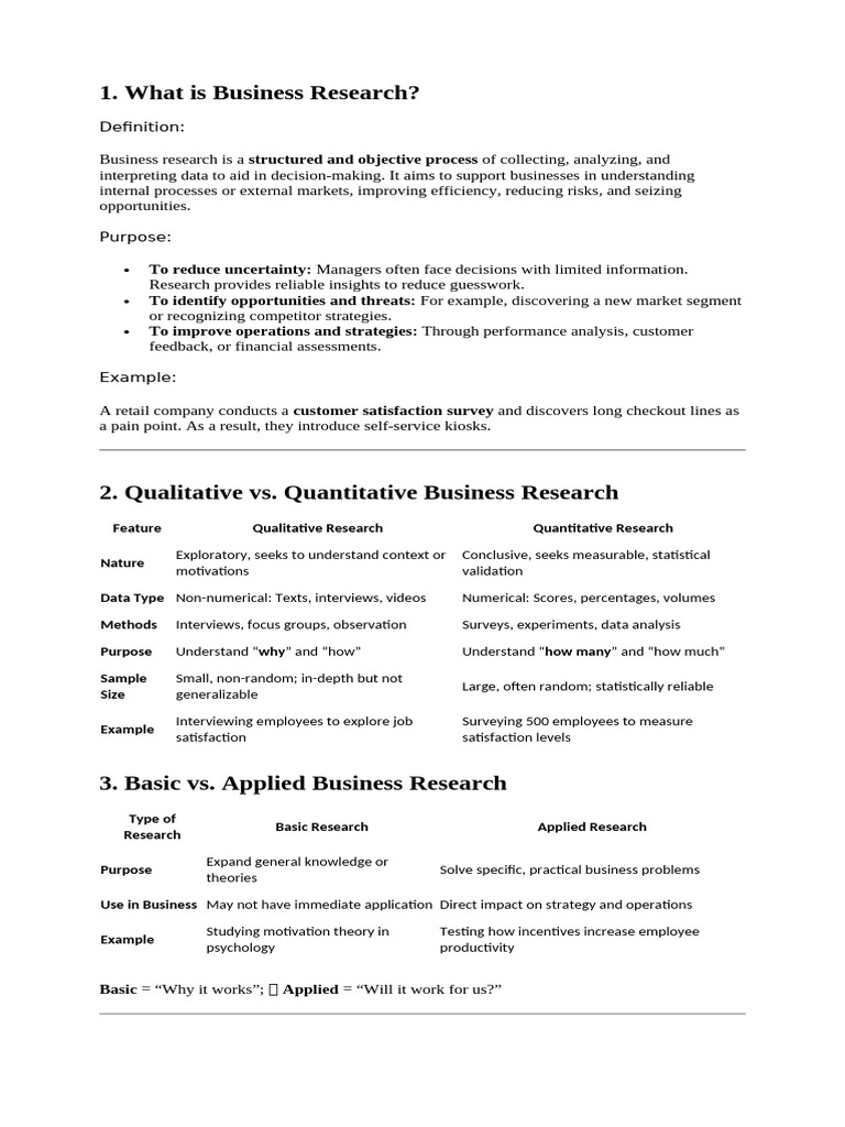 BPR Lecture Week 2 Outline | PDF | Quantitative Research | Qualitative ...