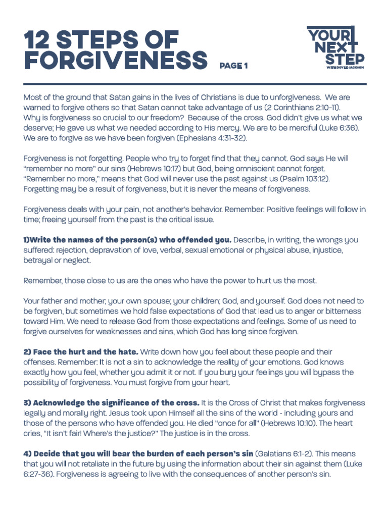 12 Steps of Forgiveness | PDF