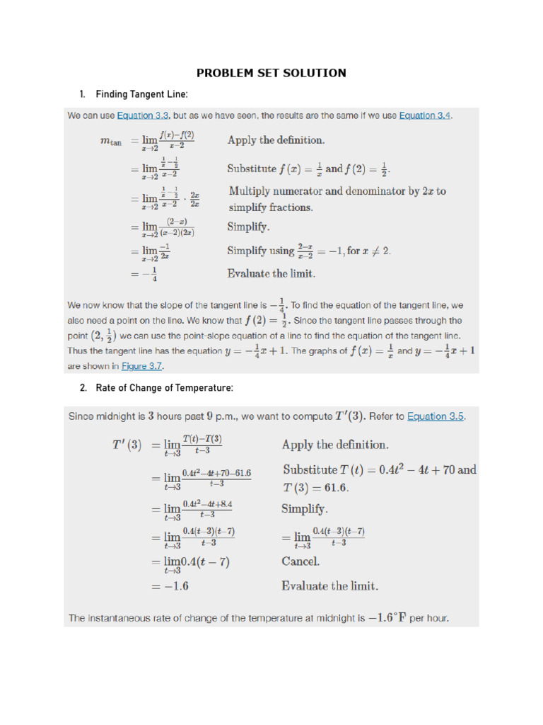 Problem Set Solution | PDF