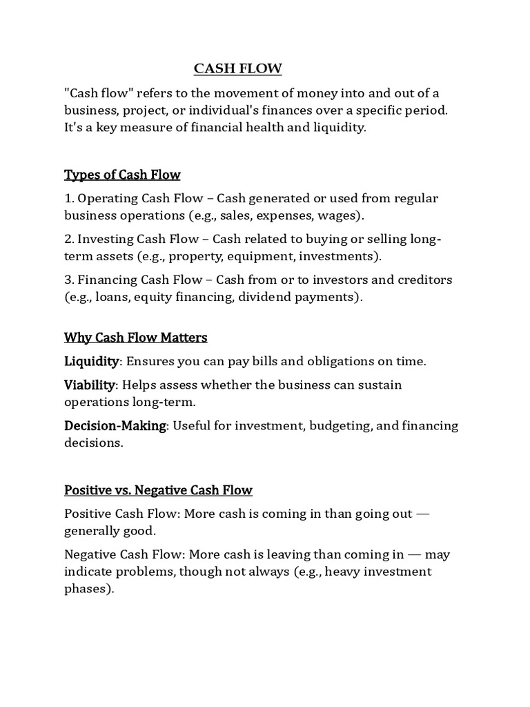 Cash Flow Fund Flow Pdf