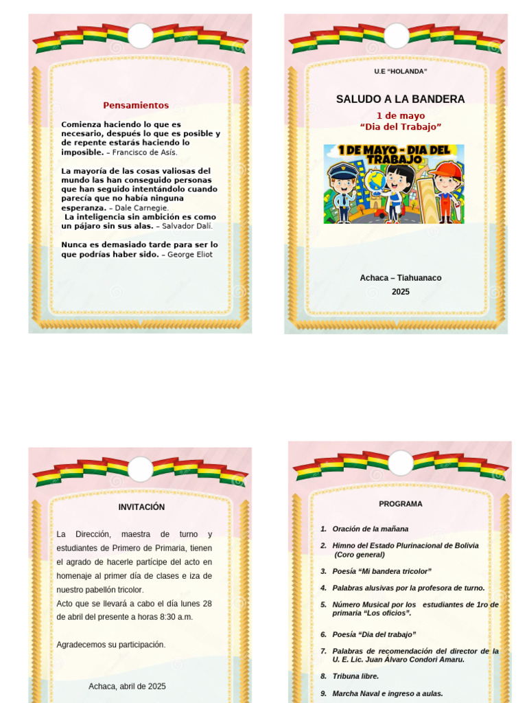 Programa Hora Civica Sexto | PDF