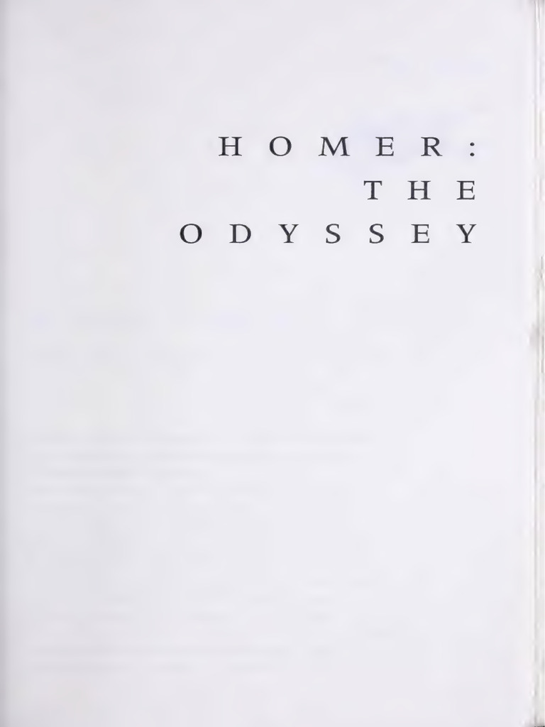 Book 1 Odyssey | PDF