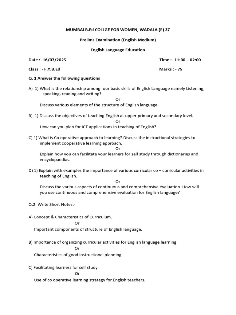 English Subject Education | PDF | Curriculum | Teaching