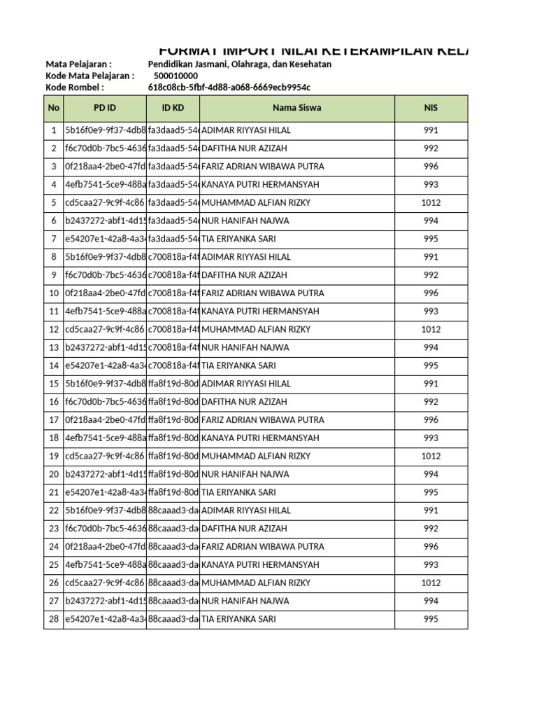 F - Ketermpl - PJOK (KELAS III) | PDF