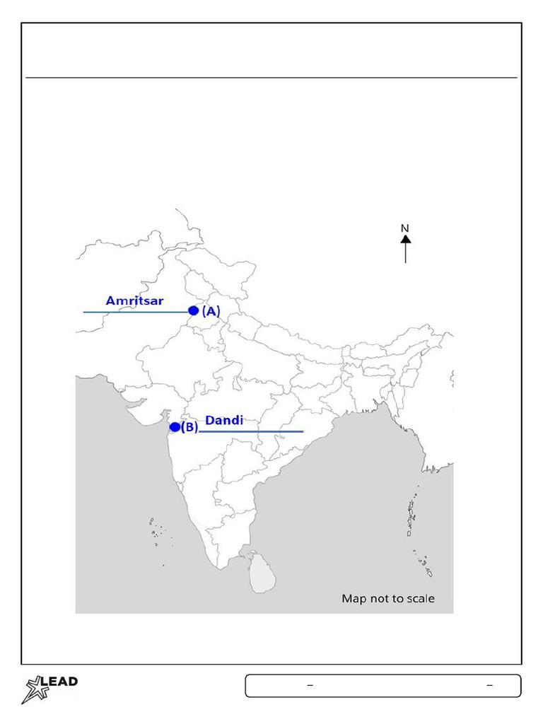 G10 - Map Questions - Hist - Ch2 Nationalism in India - AK | PDF