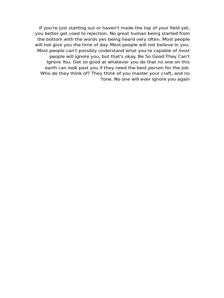Mastering Your Craft to Overcome Rejection | PDF