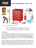 Tool Box Checklist | PDF | Technology & Engineering