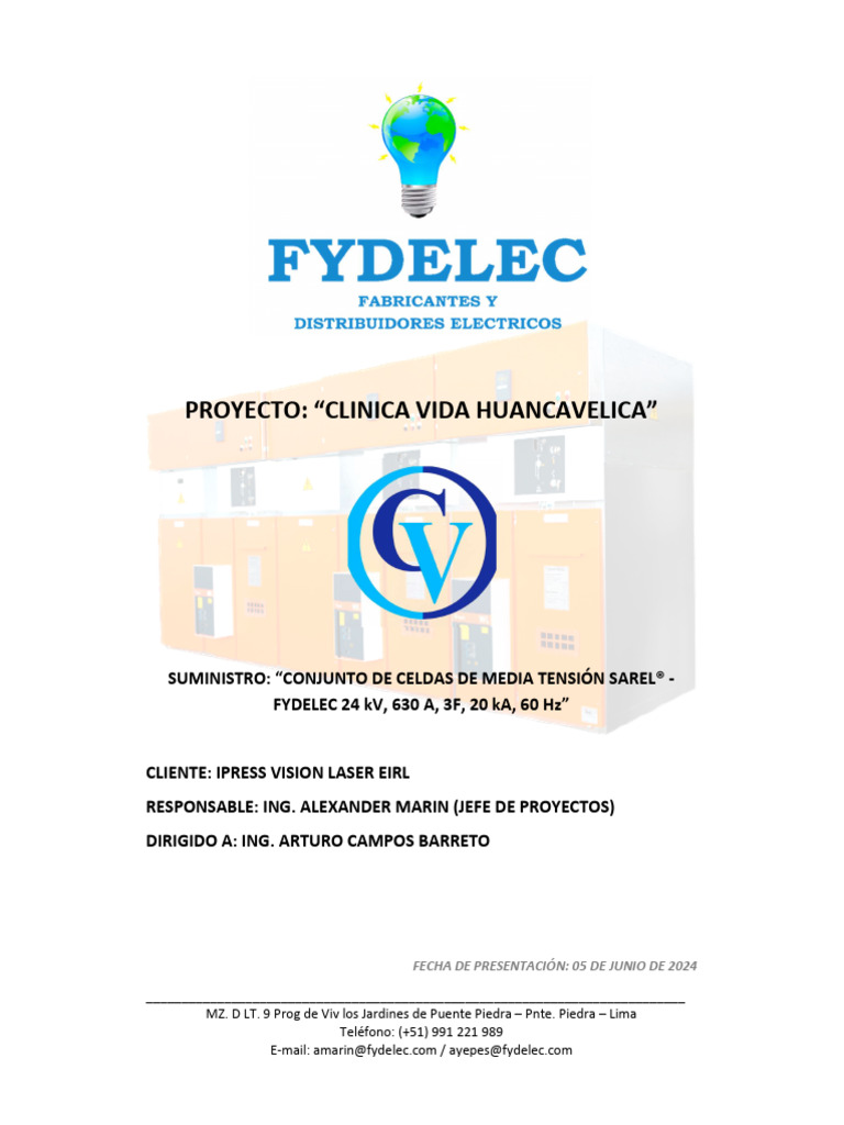 Protocolo Celdas de MT Sarel - Ipress Vision Laser Eirl | PDF | Aislador (Electricidad) | Poder ...