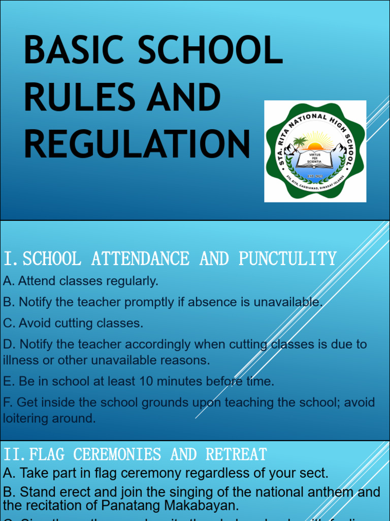 Basic School Rules and Regulation | PDF