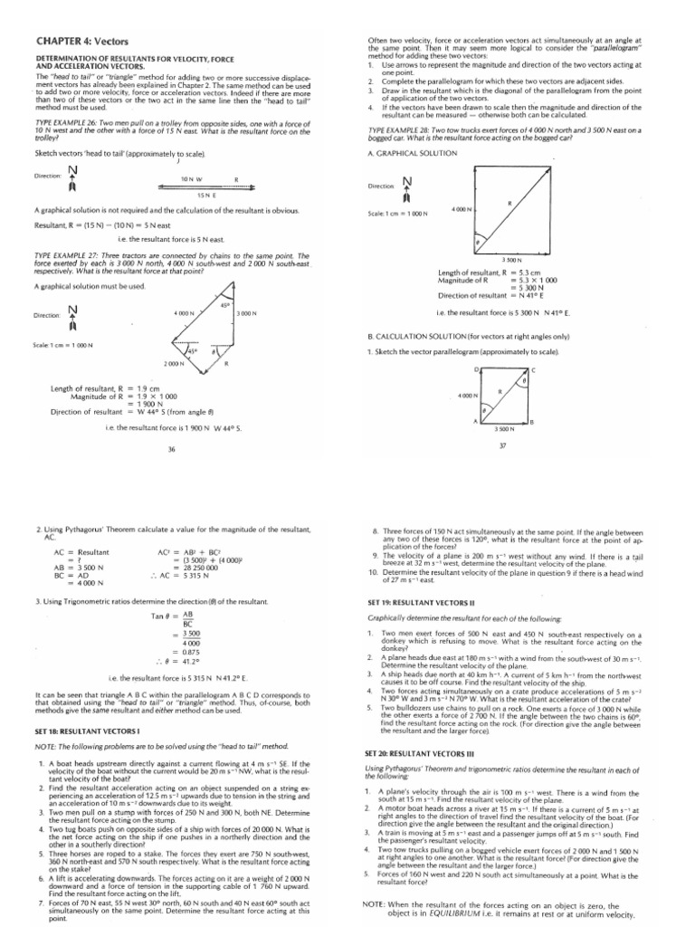 M&W Chapter 4 Vector Addition | PDF