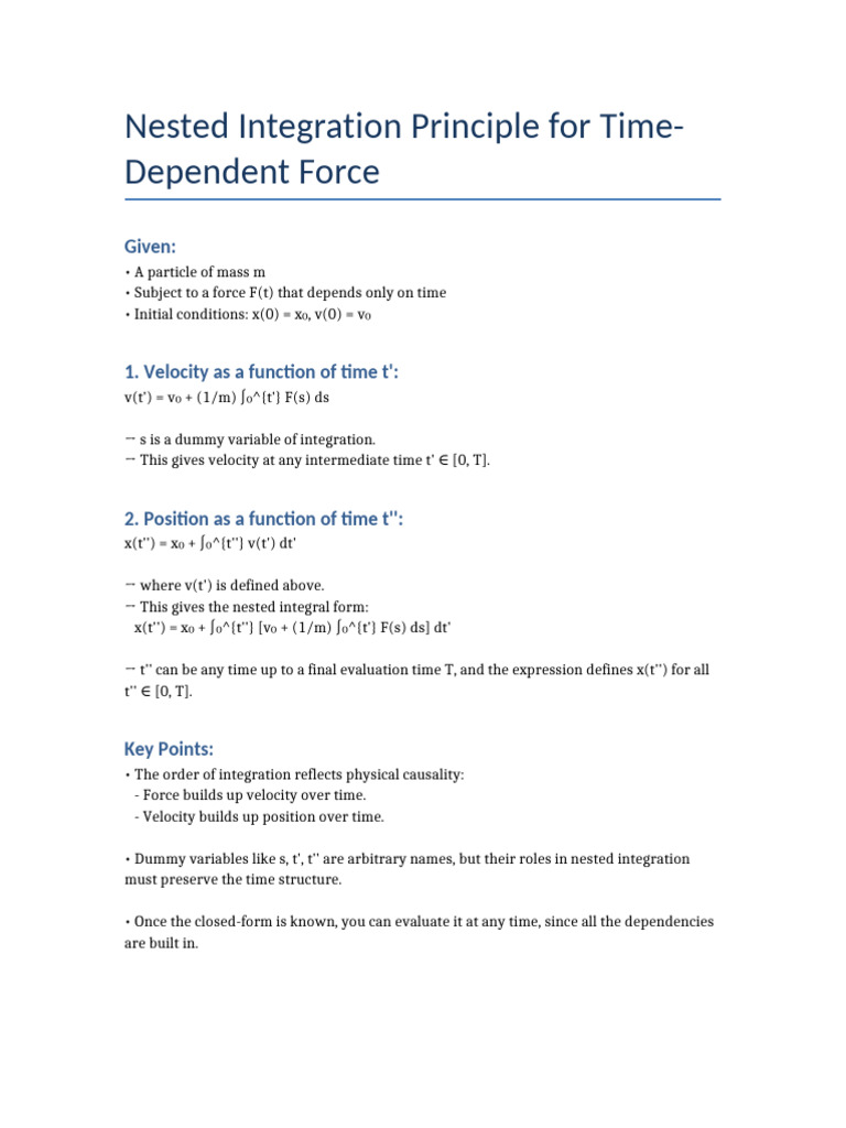 Nested Integration Principle | PDF