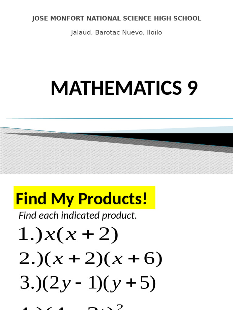 Lesson 1:quadratic Equation | PDF | Equations | Abstract Algebra