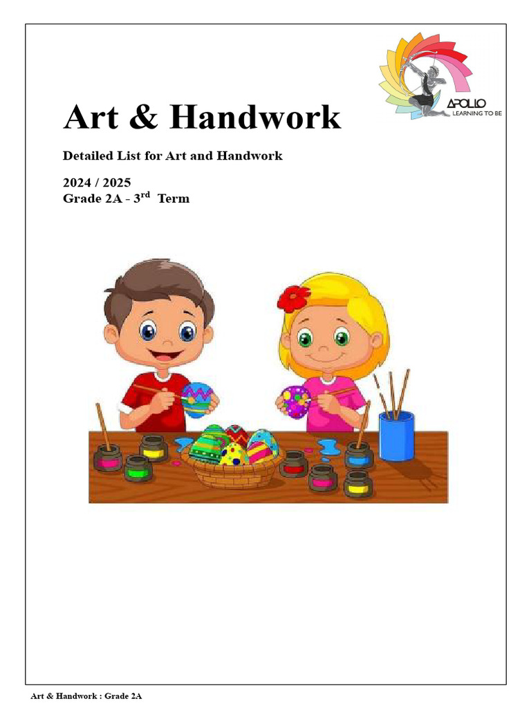 Grade 2A Art & Handwork Materials | PDF | Drawing