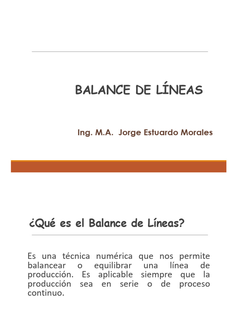 7 Balance de Líneas | PDF