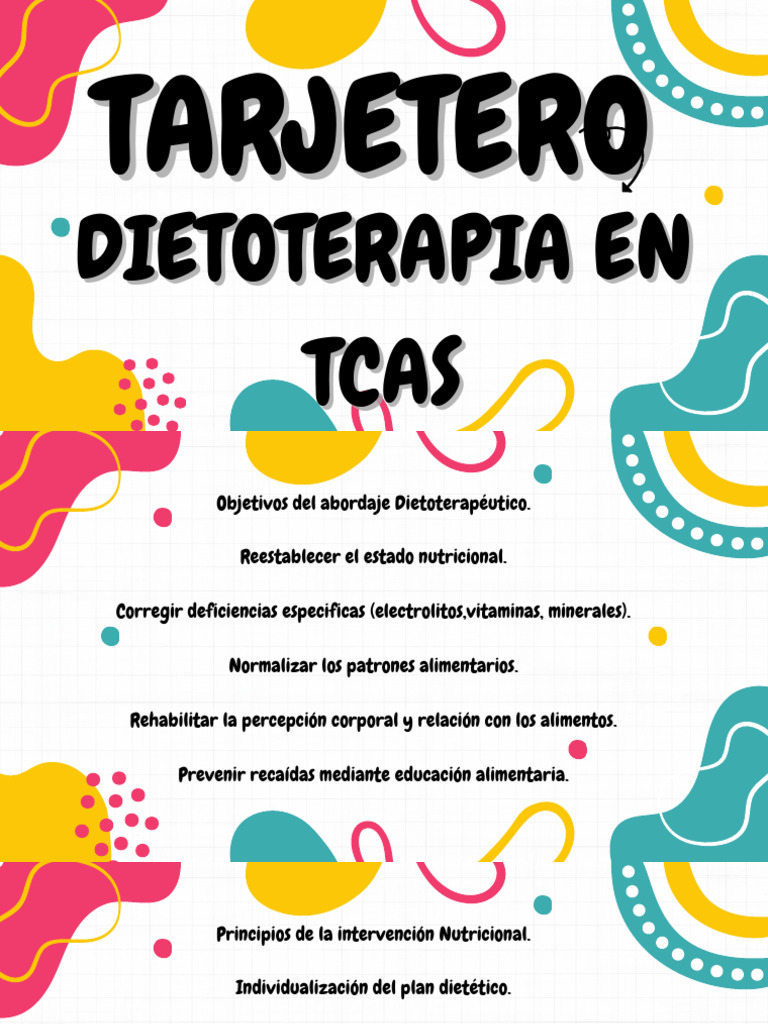Tarjetero Dietoterapia en Tcas | PDF
