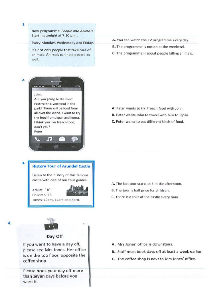 Ket Test - Ket Succeed Test 8 | PDF