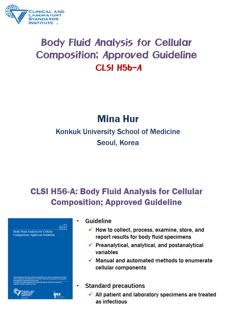 5-Çã Ì - CLSI Guideline H56-A-Body Fluid Analysis For Cellular ...