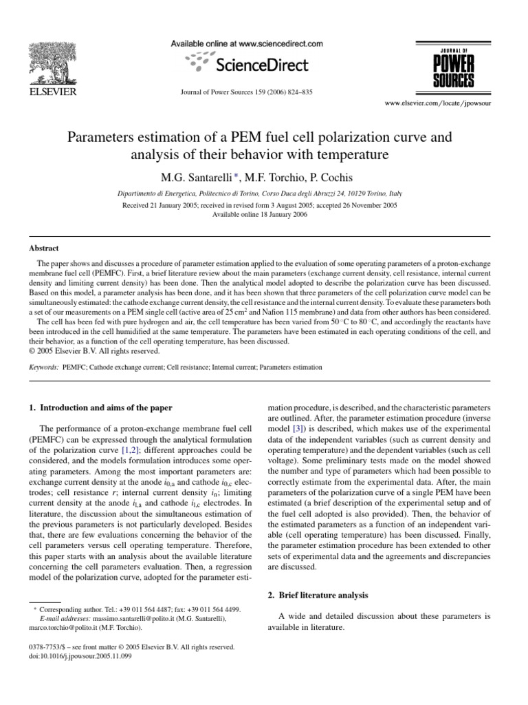 Parametros PEMFC Curva de Polarizacion | PDF | Anode | Electrode