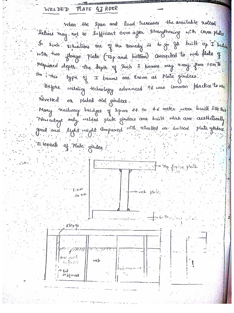 Welded Plate Girder Design | PDF