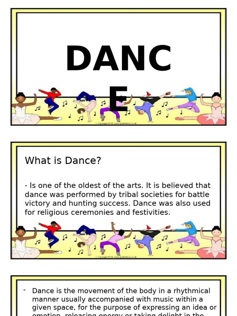 Importance of Dance Elements | PDF | Dances | Nonverbal Communication
