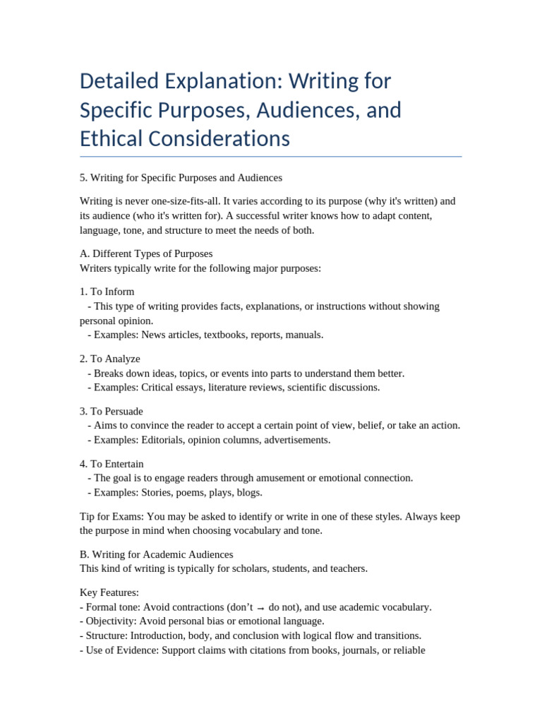 Writing for Audiences and Ethics | PDF | Plagiarism | Citation