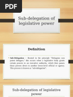 Administrative Law (Sub - Delegation) | PDF | Rule Of Law | Government