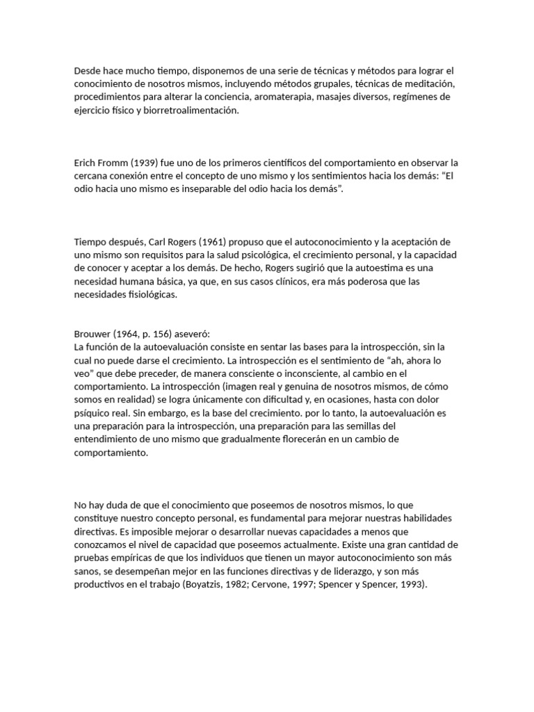 Autoconocimiento y Crecimiento Personal | PDF | Estrés (biología ...