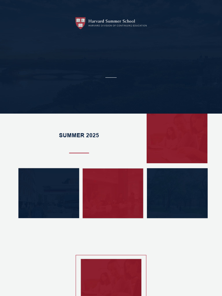 Harvard Summer School 2025 Overview | PDF | Harvard University | Learning