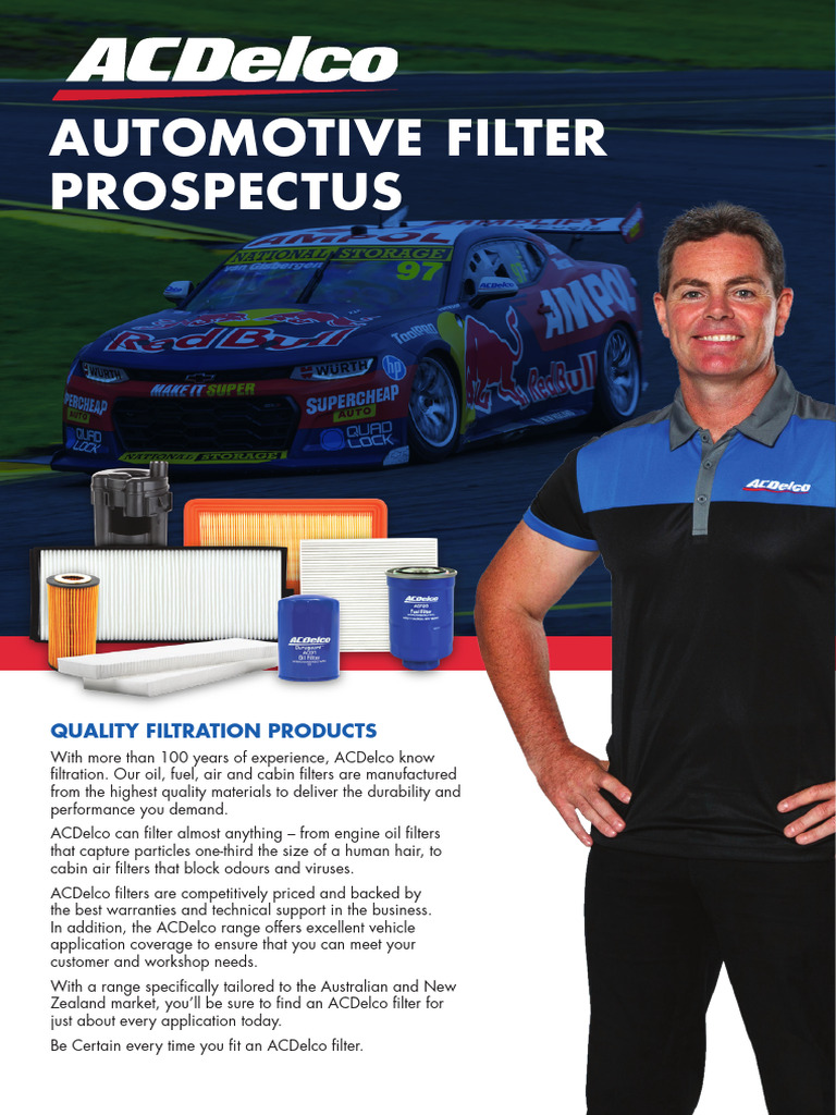 ACDelco Filter Prospectus | PDF | Filtration | Particulates