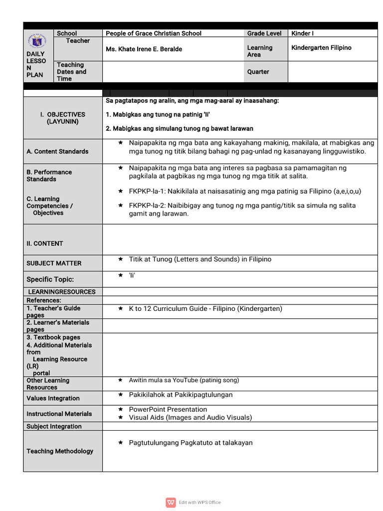 DLP Template | PDF