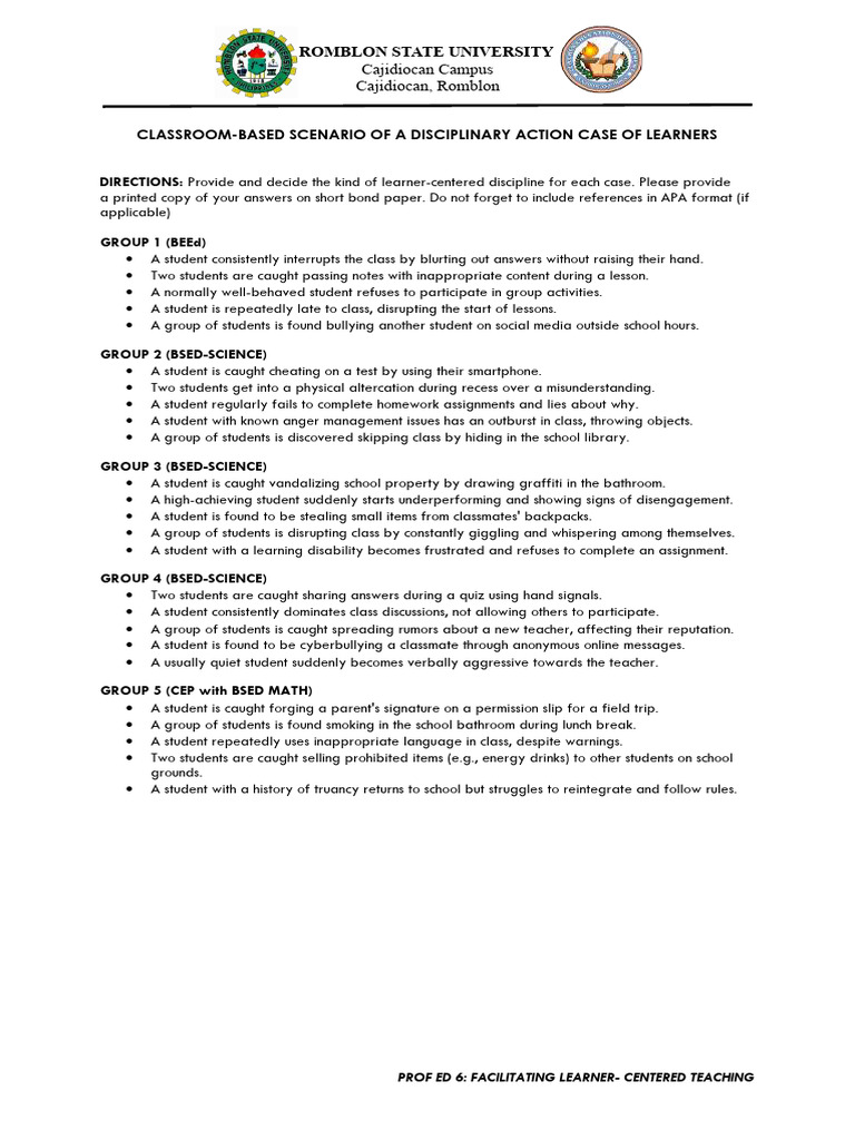 Unit 3 Activities Rubric Prof Ed 6 | PDF | Evidence | Learning