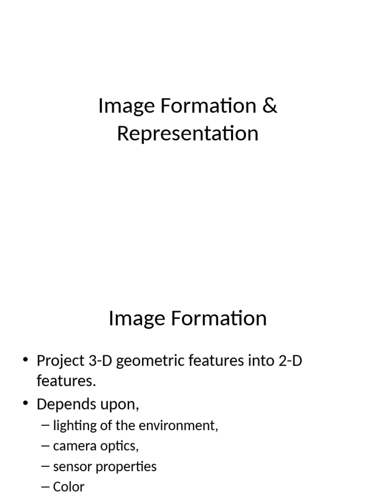 Image Formation & Representation | PDF | Pixel | Recording