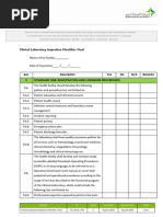 DHA Clinical Laboratory Inspection Checklist | PDF | Cytopathology ...