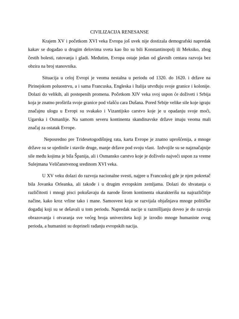 Civilizacija Renesanse-Delimo | PDF