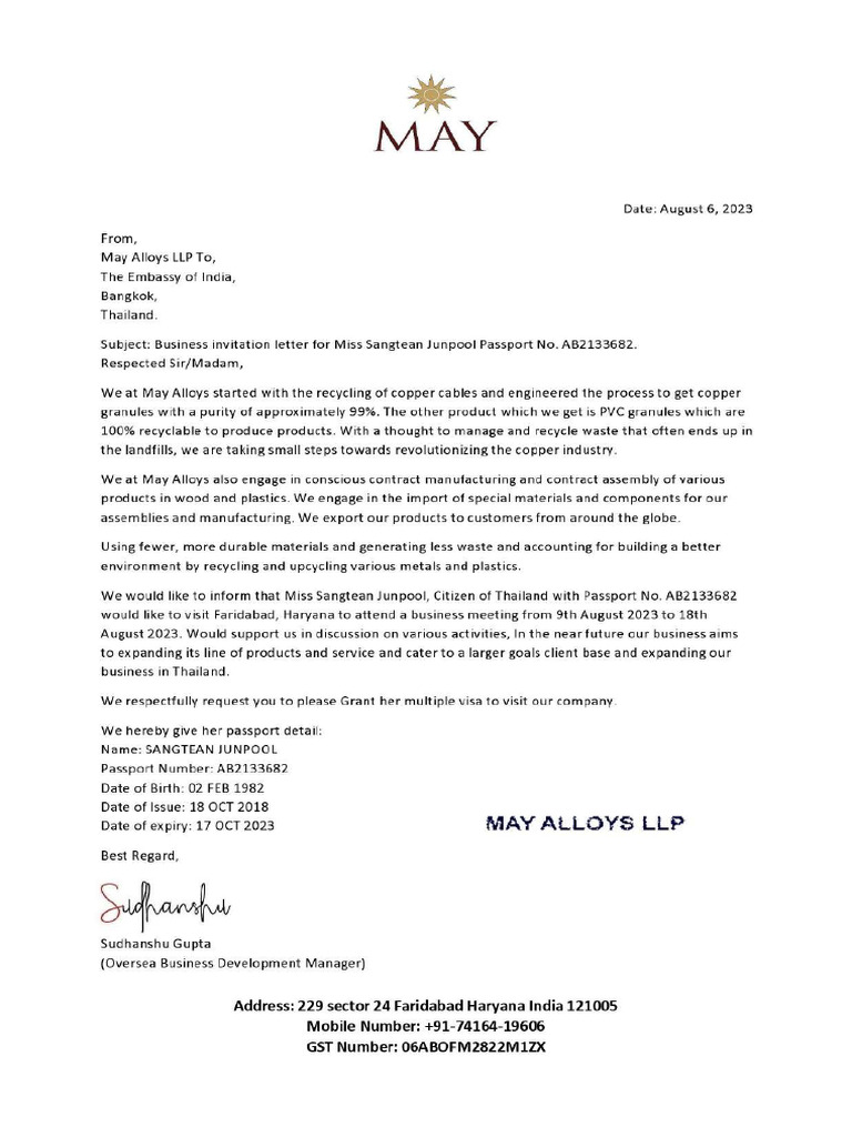 Final Letter | PDF