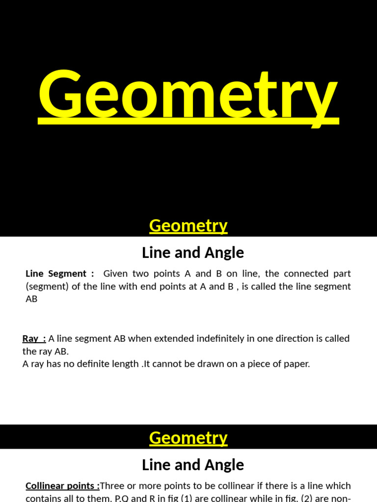 Line Segments and Angles in Geometry | PDF | Line (Geometry) | Rectangle