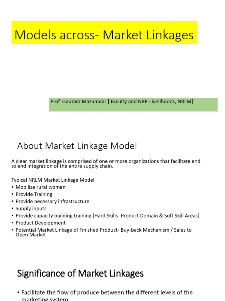 Market Linkage Models for Rural Women | PDF