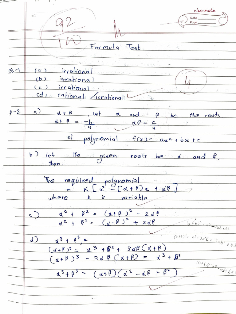 Cl-10 Formula Sheet AK | PDF