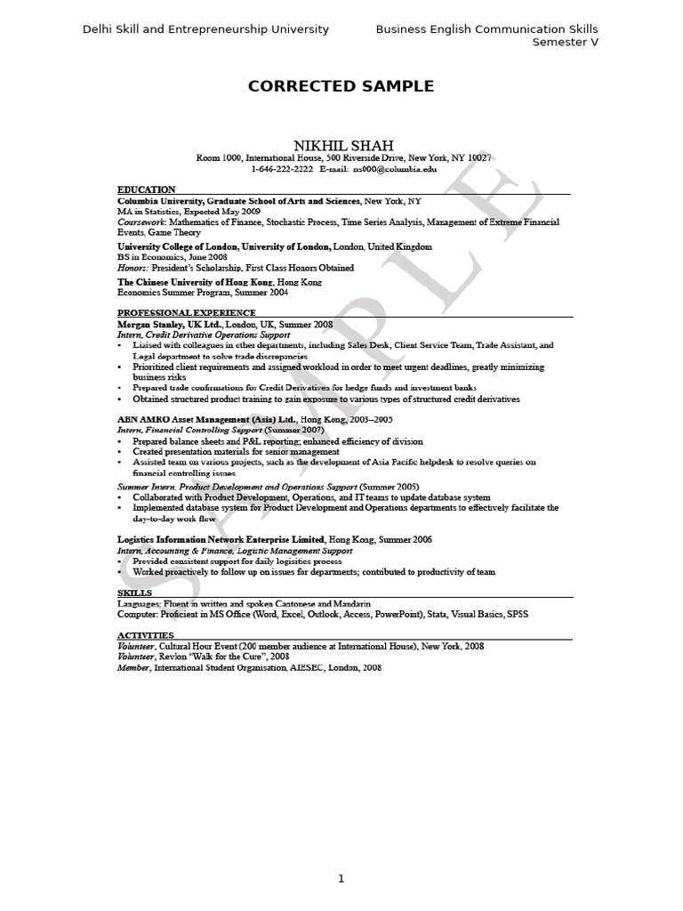 2g Corrected Resume and Engineering Resume | PDF