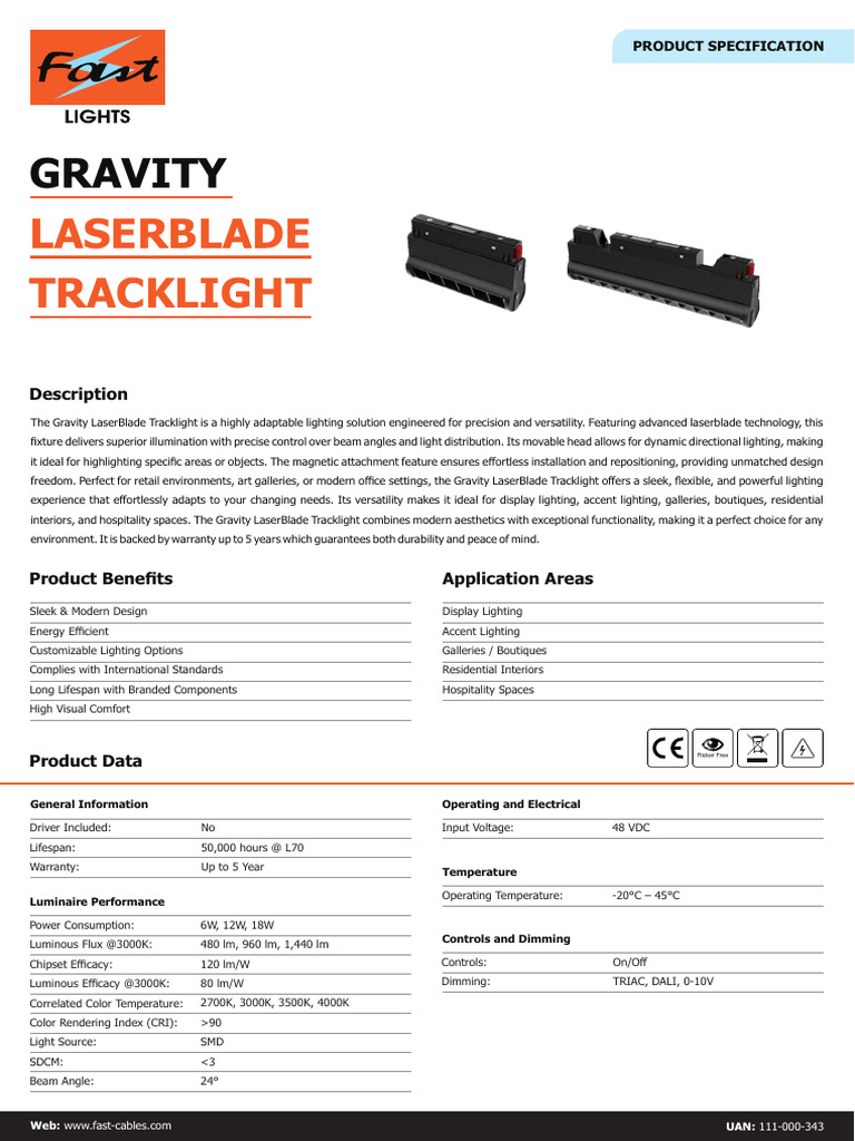 Gravity LaserBlade Tracklight-1 | PDF | Lighting | Electromagnetic ...